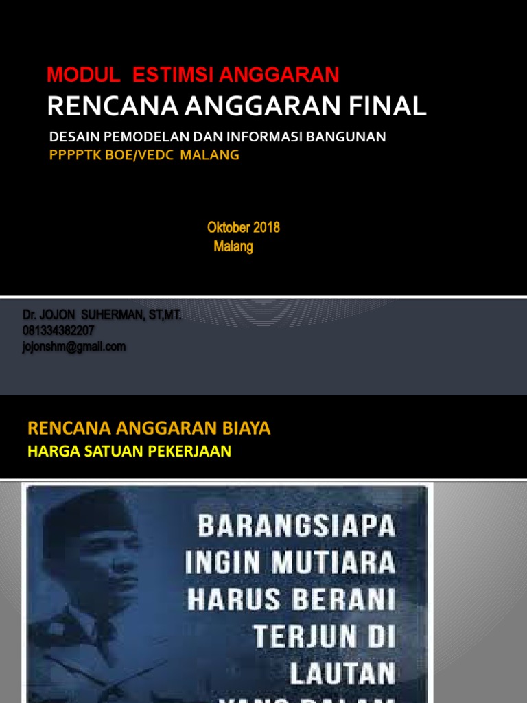Revit.1.2 Rab - Rencana Anggaran Final | PDF