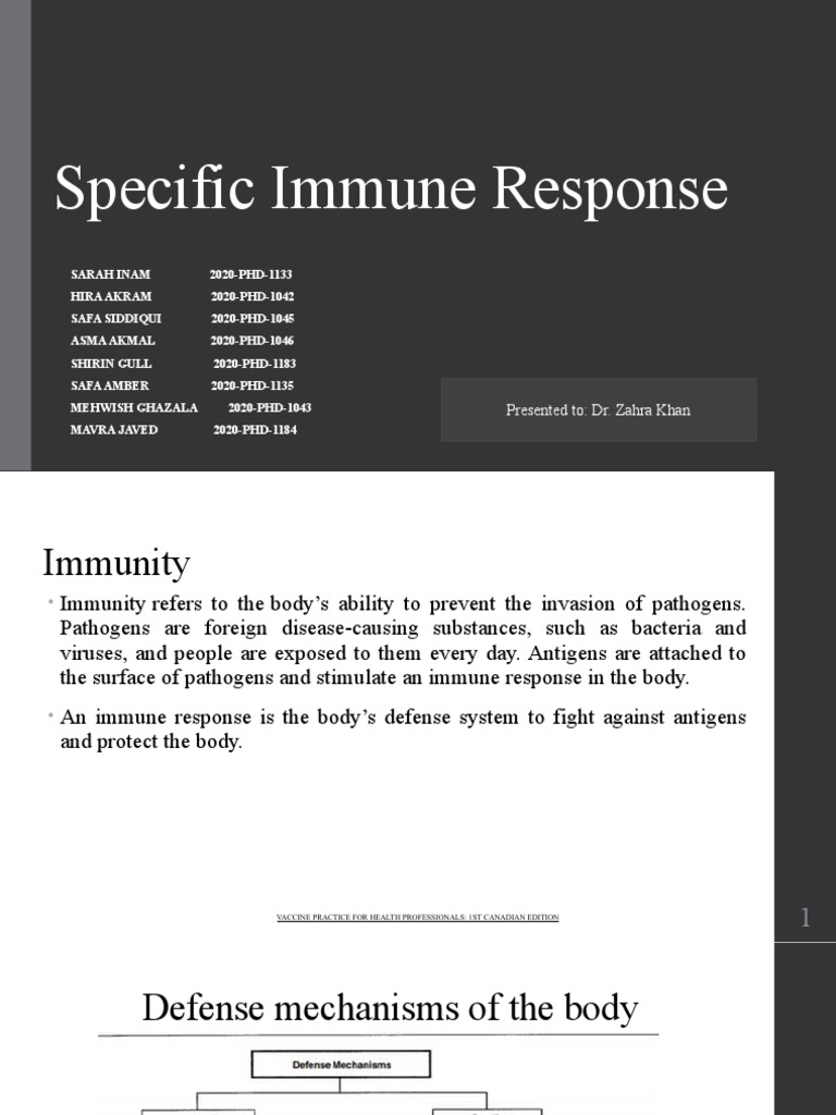 Specific Immune Response | PDF | Immune System | T Cell