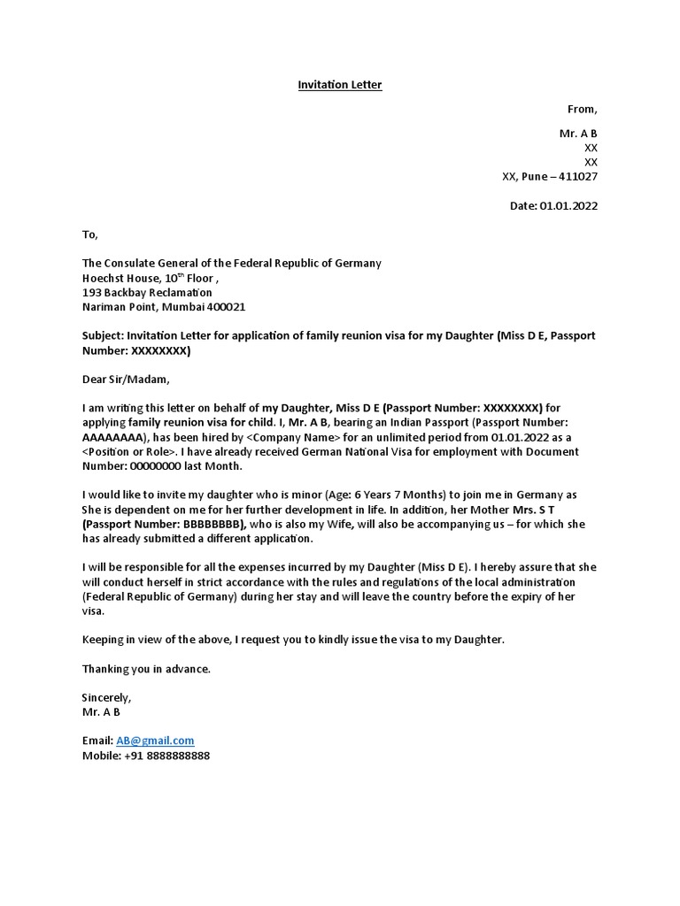 Invitation_Letter_Child_Sample | PDF