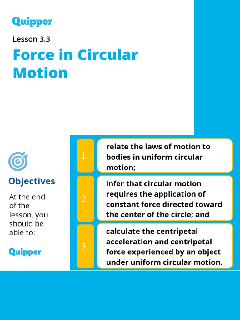 Science 8 3.3 Force in Circular Motion | PDF | Acceleration | Force