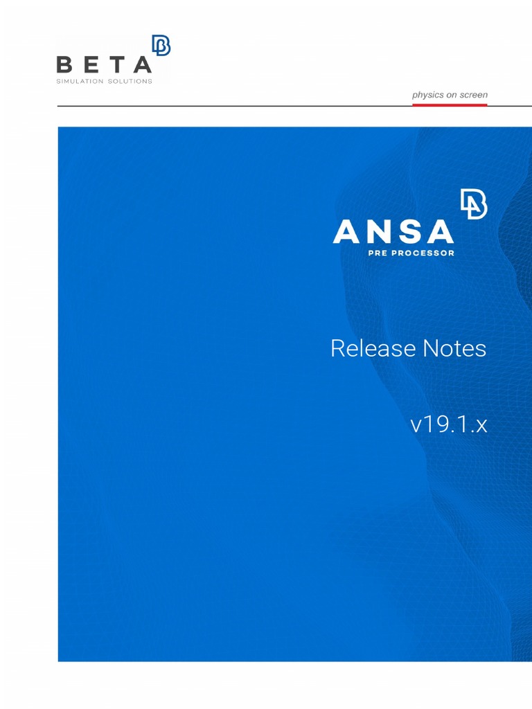 ANSA v19.1.0 Release Notes | Download Free PDF | Icon (Computing ...