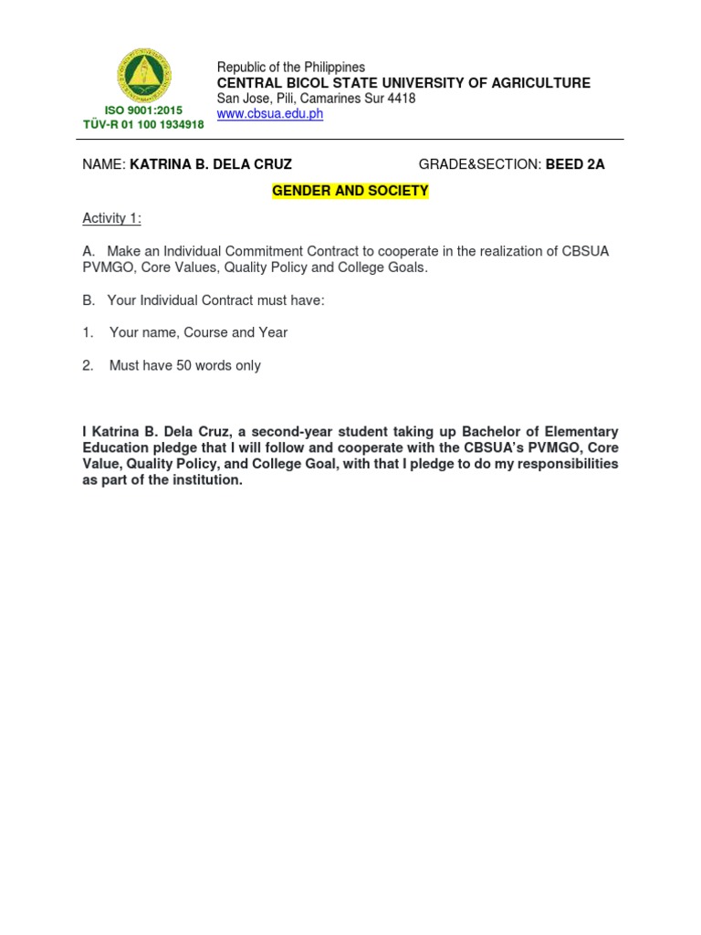 Dela Cruz - Katrina - Beed 2a - Exploration - Week 1 | PDF Dela Cruz - Katrina - Beed 2a - Exploration - Week 1 | PDF