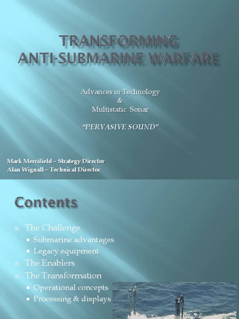 Pervasive Sound The Transformation of ASW Mark Merrifield | PDF | Sonar ...