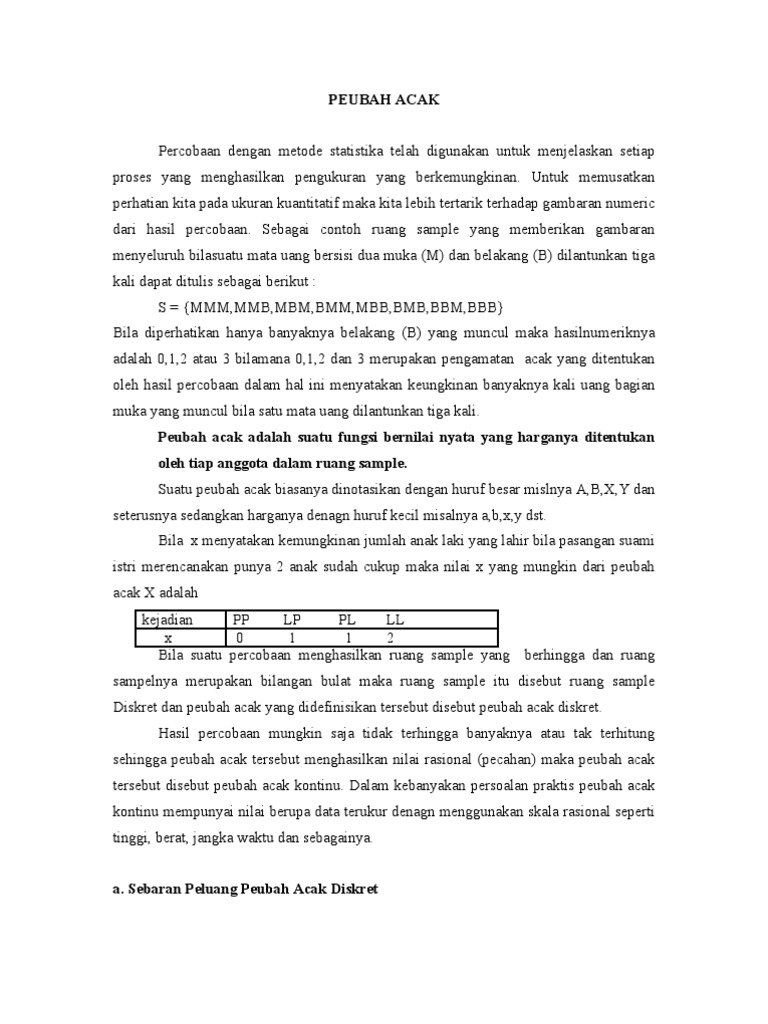 Sebaran Seragam Diskret II | PDF | Metode & Bahan Ajar