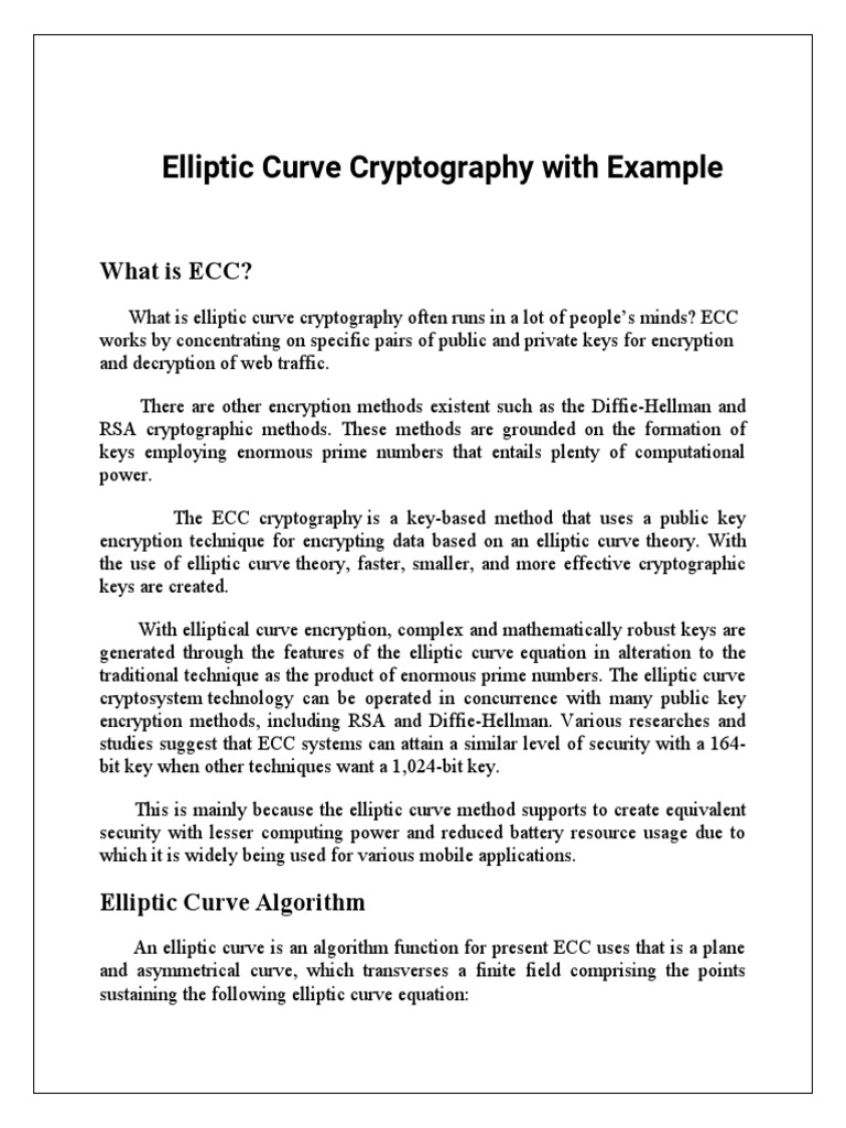 20PIT002 - Elliptic Curve Cryptography | PDF | Cryptography | Key (Cryptography)