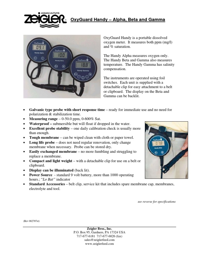OxyGuard Handy | PDF | Salinity | Calibration