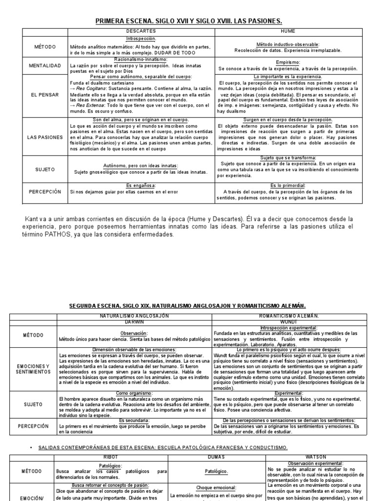 Cuadro Integrador | PDF | Las emociones | Percepción