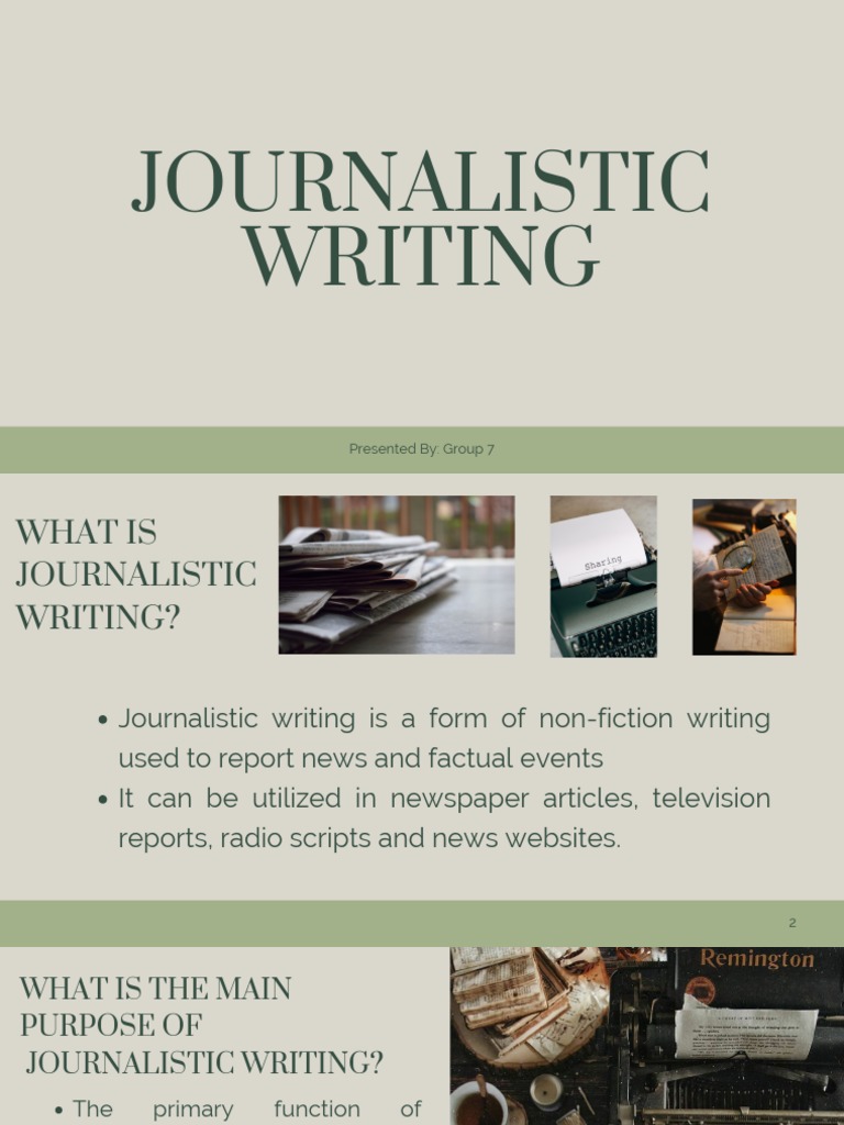 Journalistic Writing Pdf News Journalism