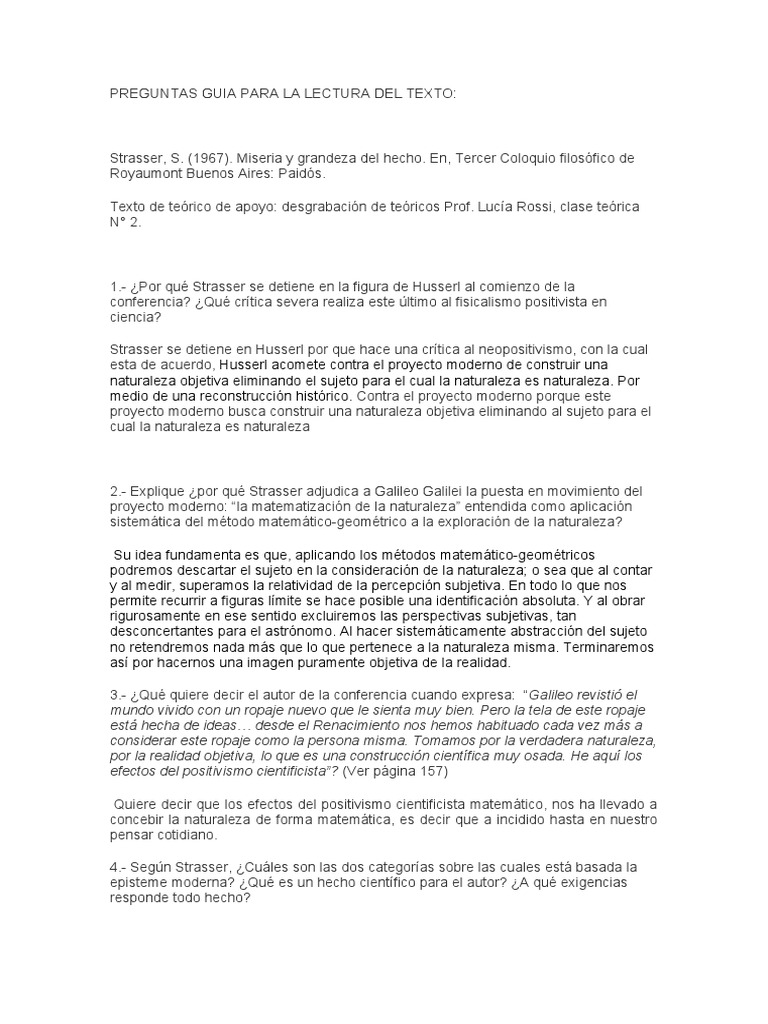 Strasser 1 Ѵ | PDF | Método científico | Edmund Husserl