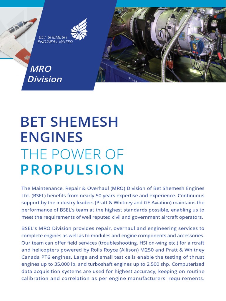 MRO Brochure | PDF | Aviation | Engines