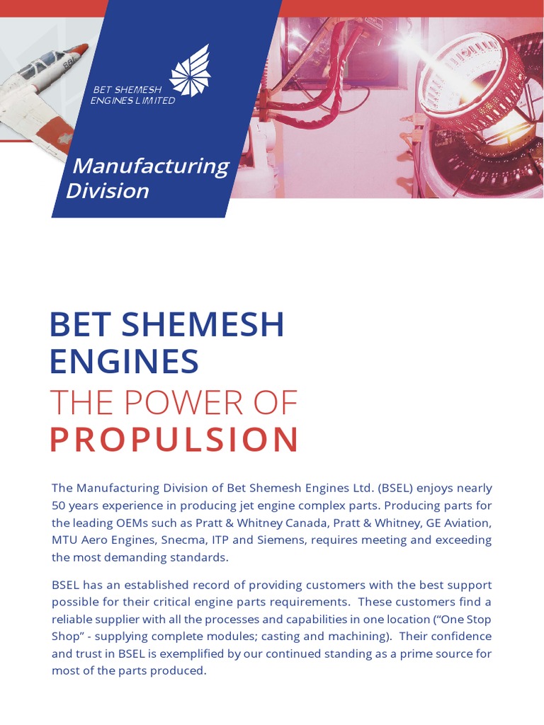 Manufacturing Division Brochure | PDF | Numerical Control | Gas Turbine