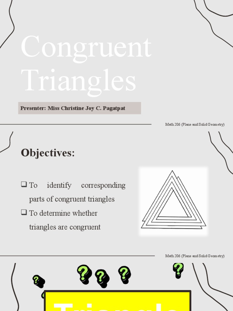 Congruent Triangles Guide | PDF | Geometric Shapes | Elementary Geometry