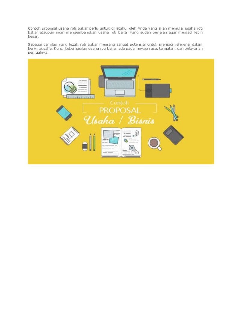 Contoh Proposal Usaha Roti Bakar Perlu Untuk Diketahui Oleh Anda Yang ...