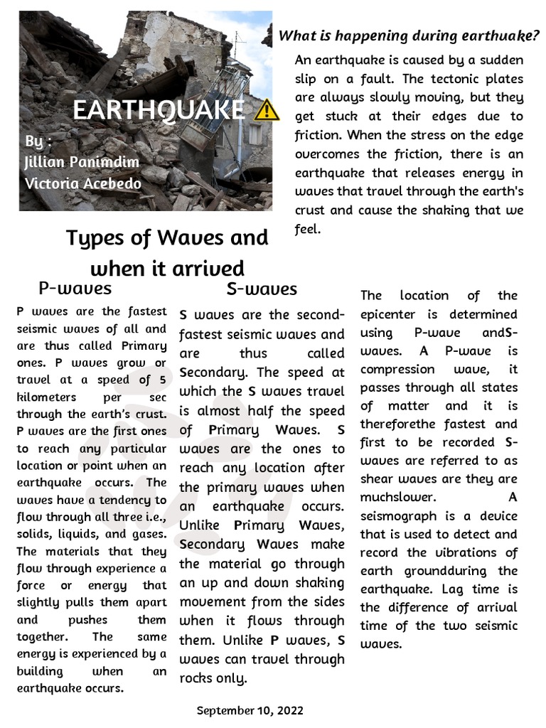 Article About Earthquake | PDF | Earthquakes | Geophysics