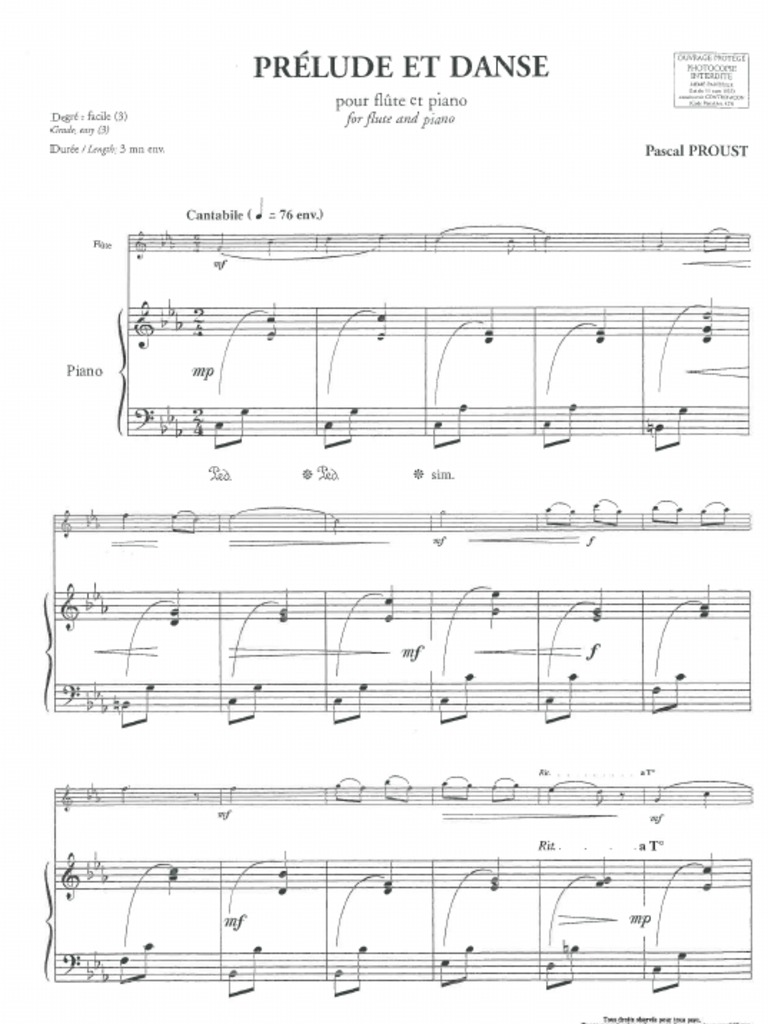 Prélude Et Danse - Pascal Proust | PDF