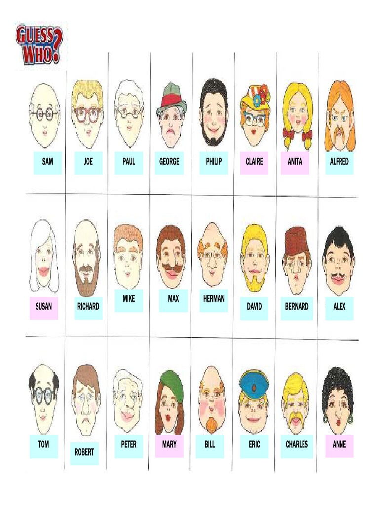 Guess Who Fun Activities Games Games 68881 | PDF