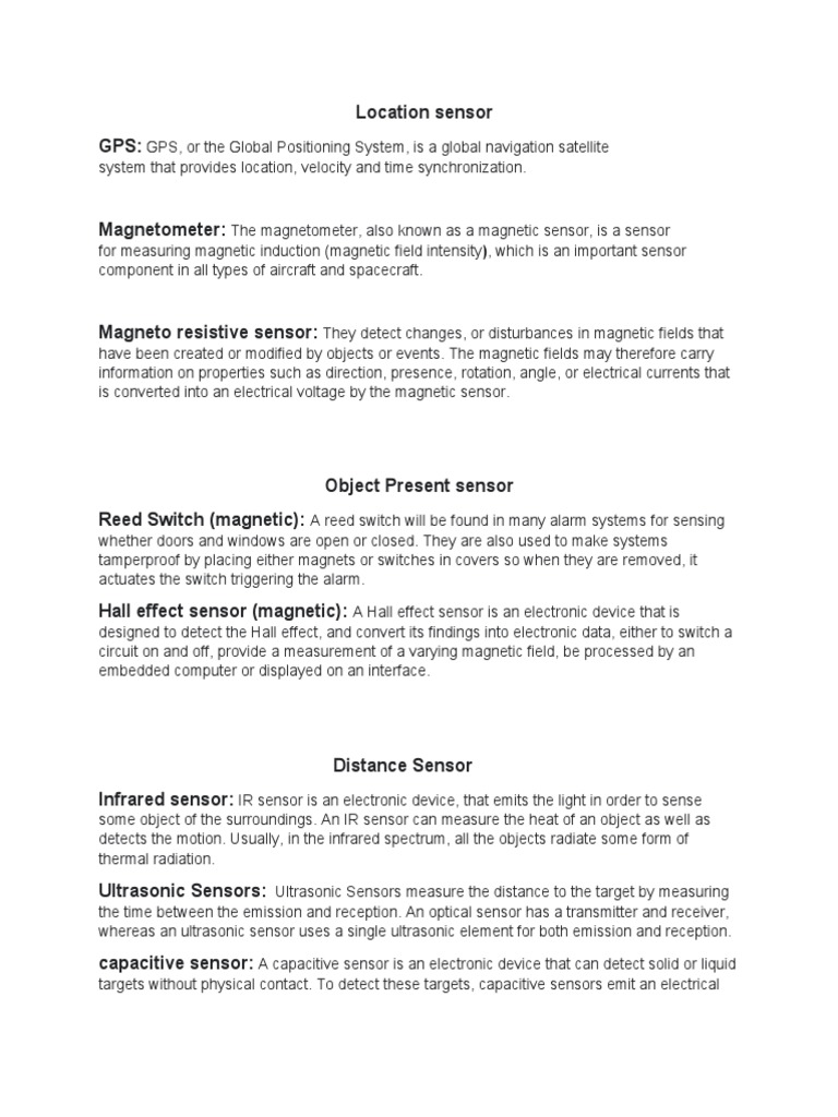 Sensors | PDF | Microphone | Sensor