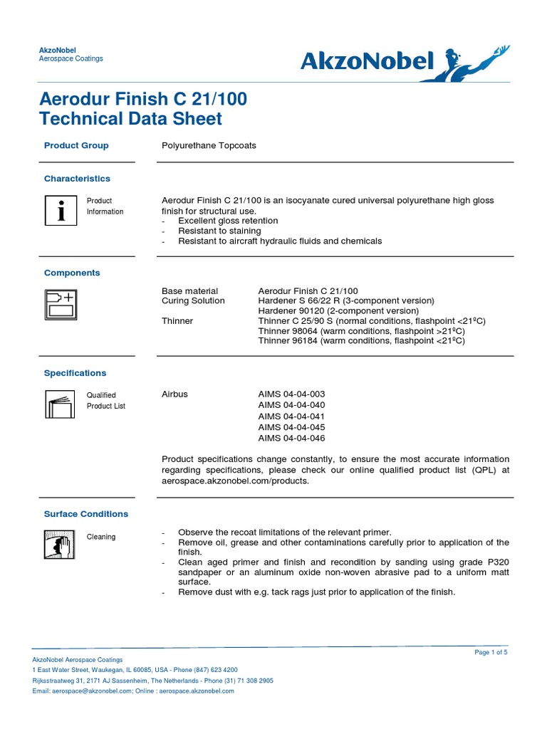 Aerodur Finish c21 100 | PDF | Paint | Industrial Processes