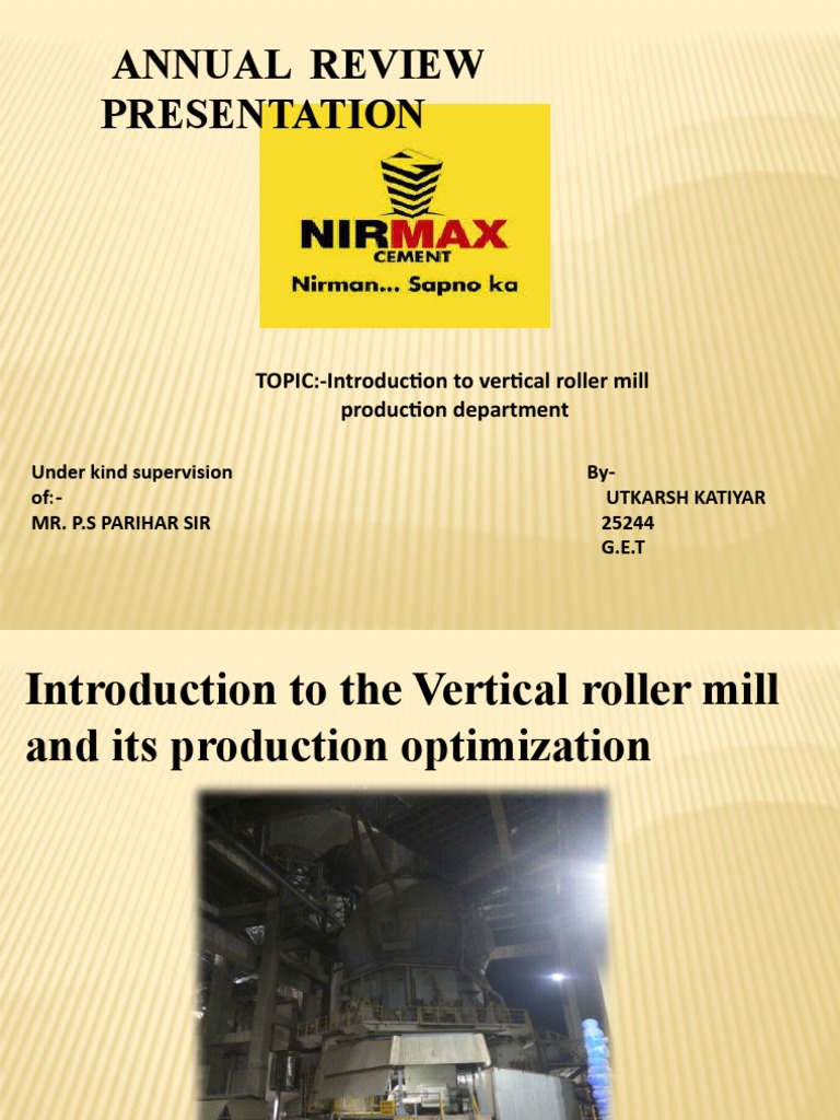 Introduction To Vertical Roller Mill | PDF | Mill (Grinding) | Mechanical Engineering