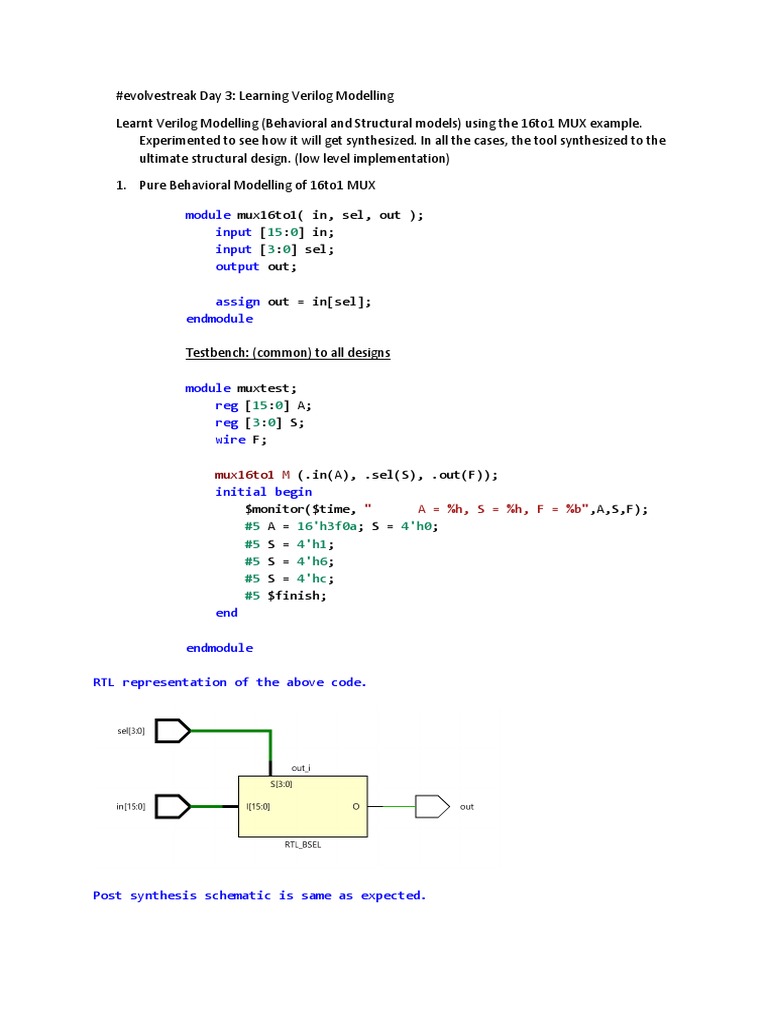 16by1MUX Day3 | PDF | Information And Communications Technology | Computer Engineering