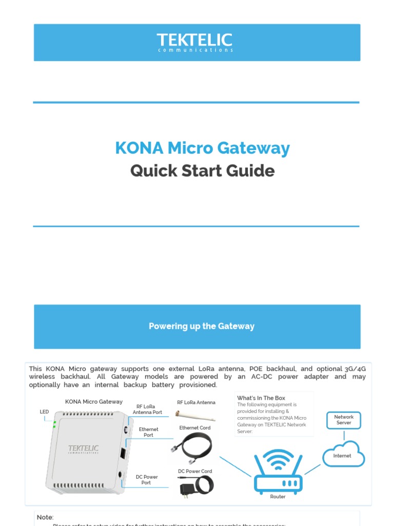 KONA Micro 2.0 Quick Start Guide | PDF | Gateway (Telecommunications) | Online And Offline