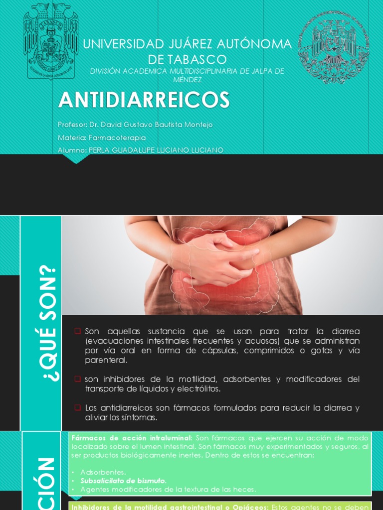 ANTIDIARREICOS | PDF | Diarrea | Especialidades Medicas