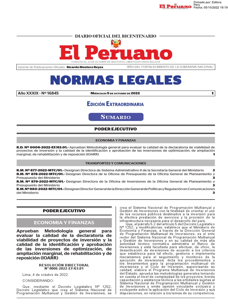 Aprueban Metodologia General para Evaluar La Calidad de La D Resolucion ...