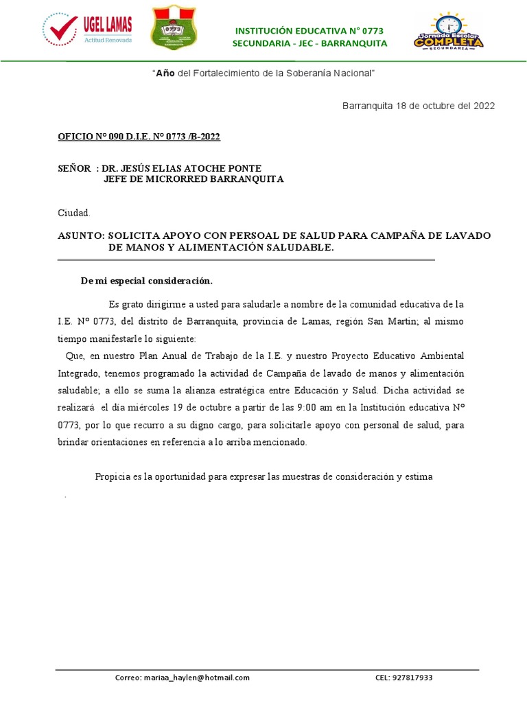 Oficio Salud | PDF | Ciencias sociales