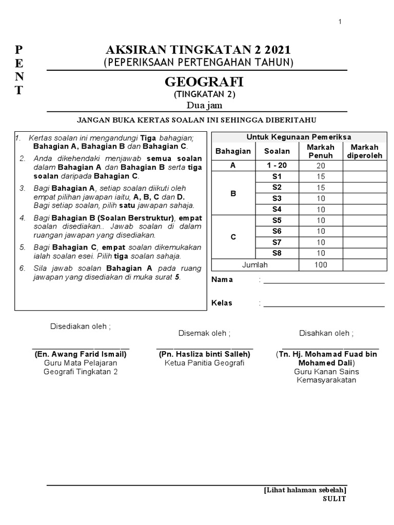 Geo T2 2021 | PDF