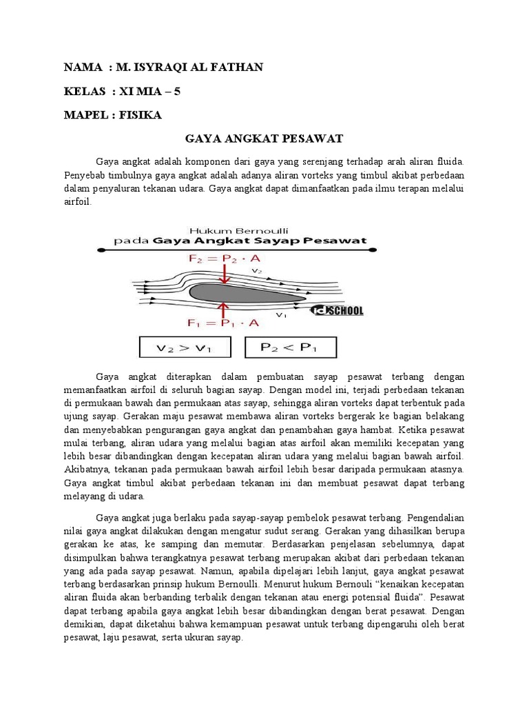 Gaya Angkat Pesawat | PDF