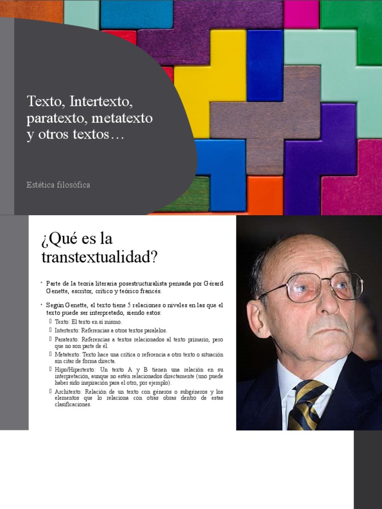 Gerard Genette - Transtextualidad | PDF | Intertextualidad