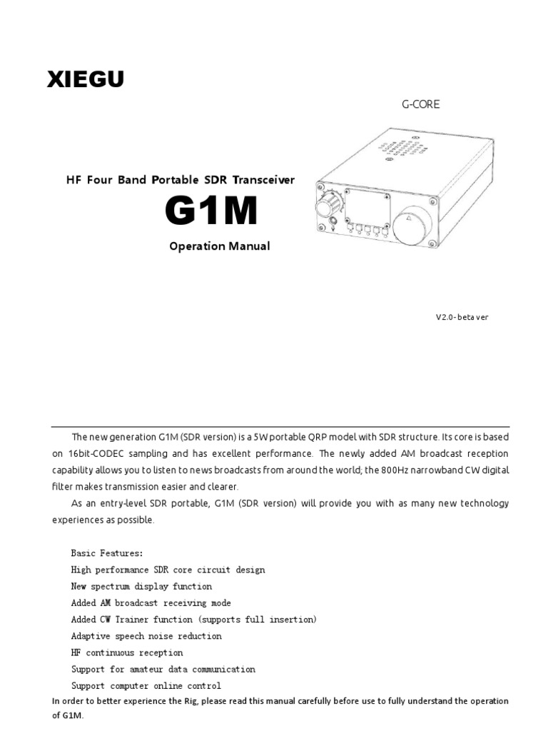 G1M(SDR)-2.0-EN | PDF | Power Supply | Software Defined Radio