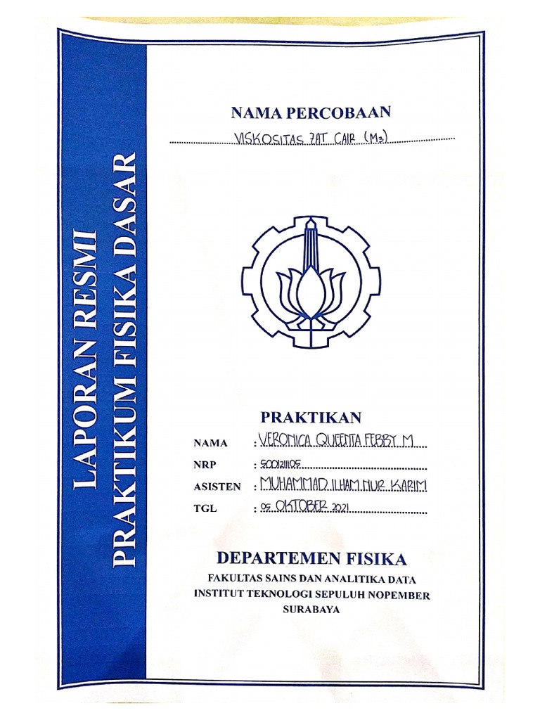 Lapres - 5001211105 - Veronica Queenta Febby Marshella - Viskositas Zat Cair (m3) | PDF