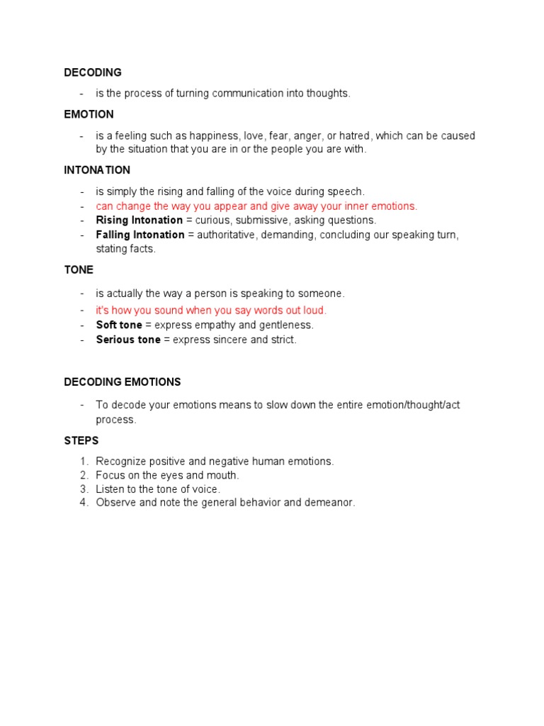 DECODING EMOTIONS | PDF