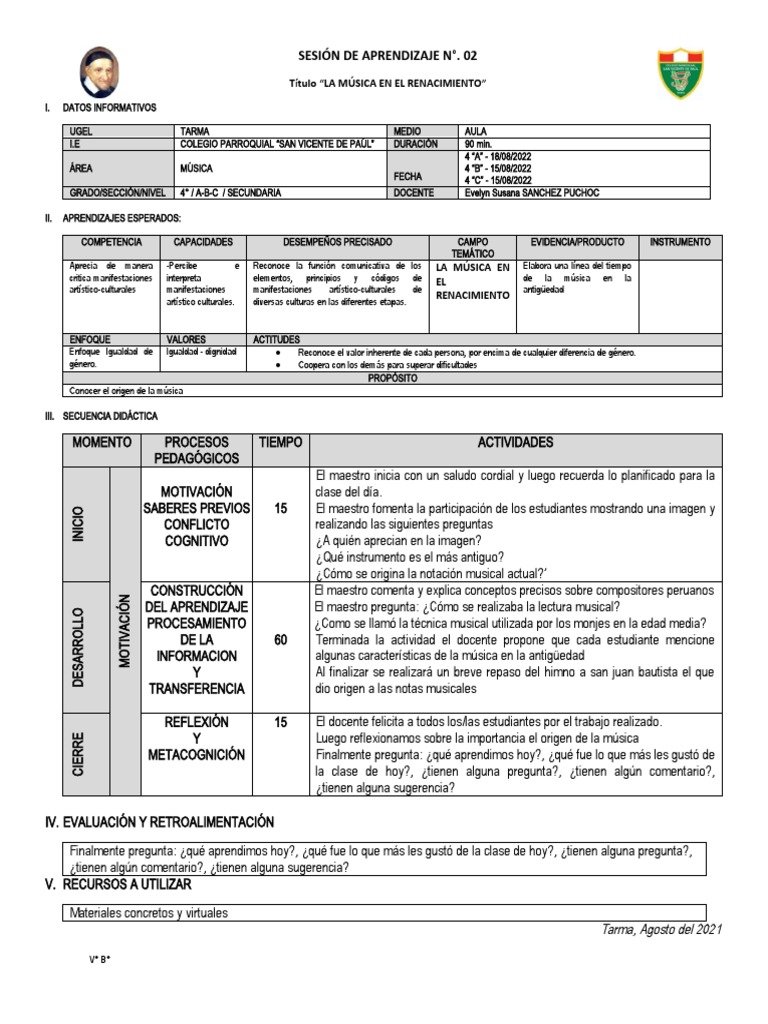 3-Sesión de Aprendizaje 2 - 4° Sec | PDF | Aprendizaje | Maestros