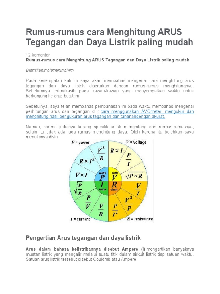 Rumus Cari V R I | PDF