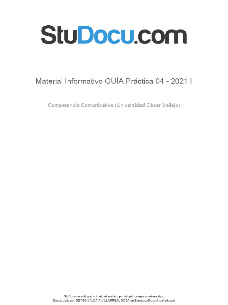 Material Informativo Guia Practica 04 2021 I | PDF | Estrés (biología)
