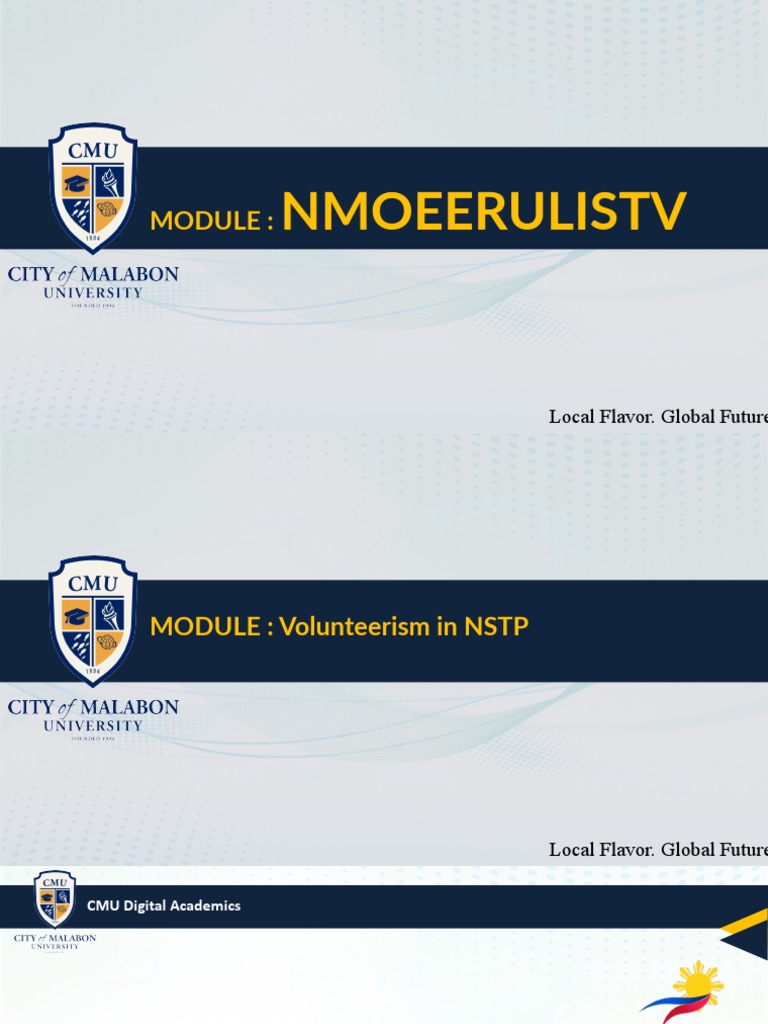 Volunteerism in NSTP Framework Overview | PDF | Volunteering | Economic ...