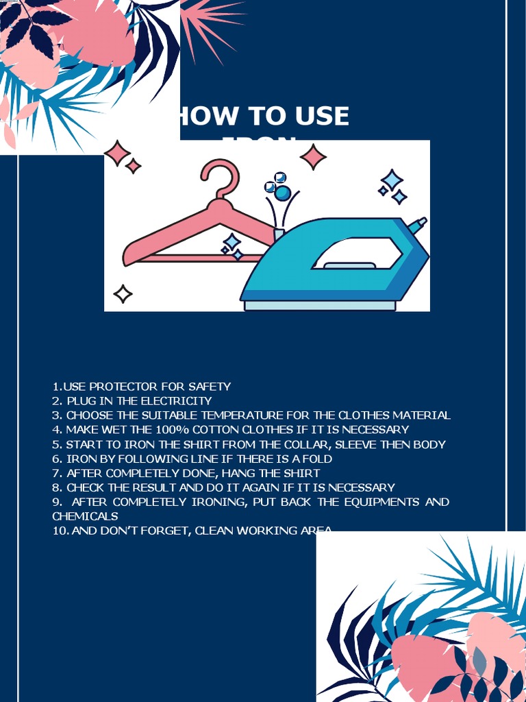 How To Use Iron | PDF | Clothing | Shirt