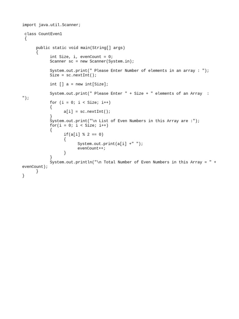Count Even Numbers | PDF | Teaching Methods & Materials | Technology ...