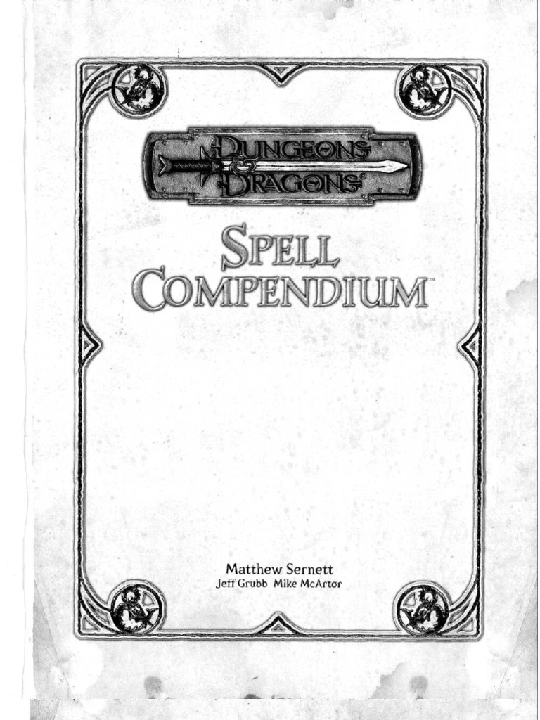 Spell Compendium | PDF
