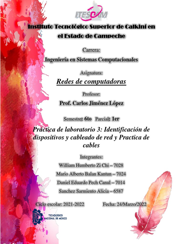 Práctica de Laboratorio 3 - Identificación de Dispositivos y Cableado de Red y Practica de ...