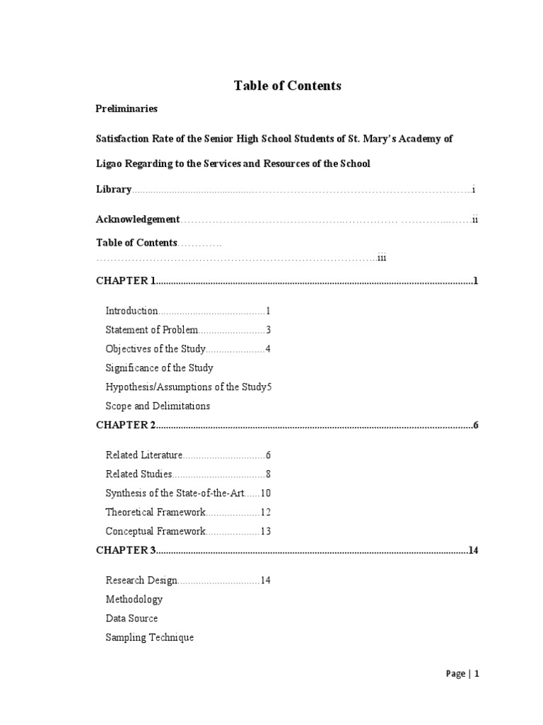 Satisfaction Rate of The Senior High School Students Regarding To The ...