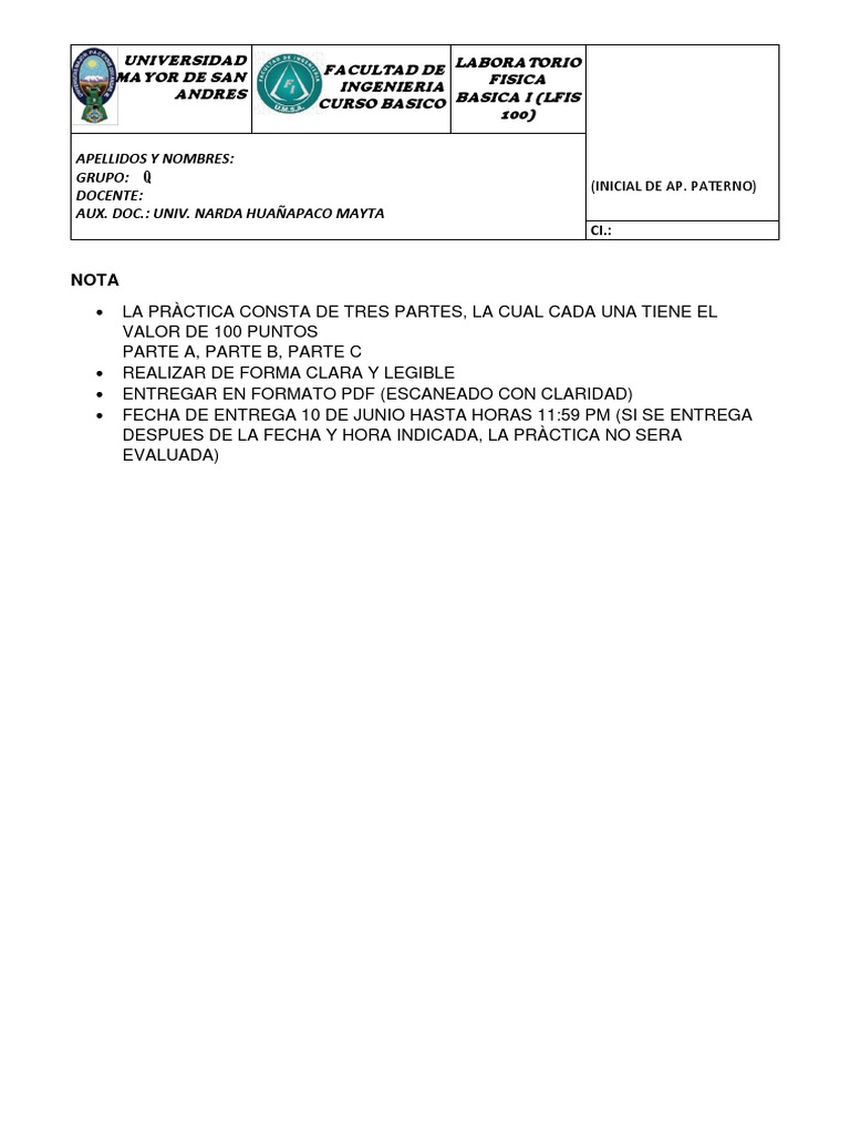 Practica Lab. Fisica 100 | Descargar gratis PDF | Metrología