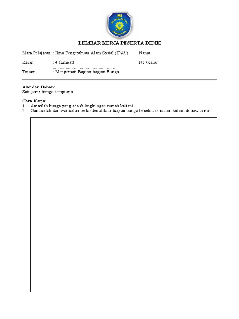 LK3-IPAS-Mengamati Bagian-Bagian Bunga | PDF