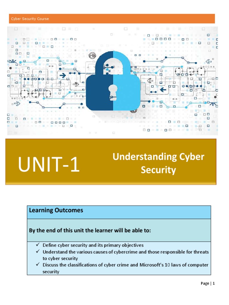 1638539202unit 1 Understanding Cyber Security EDITS | PDF | Security | Computer Security