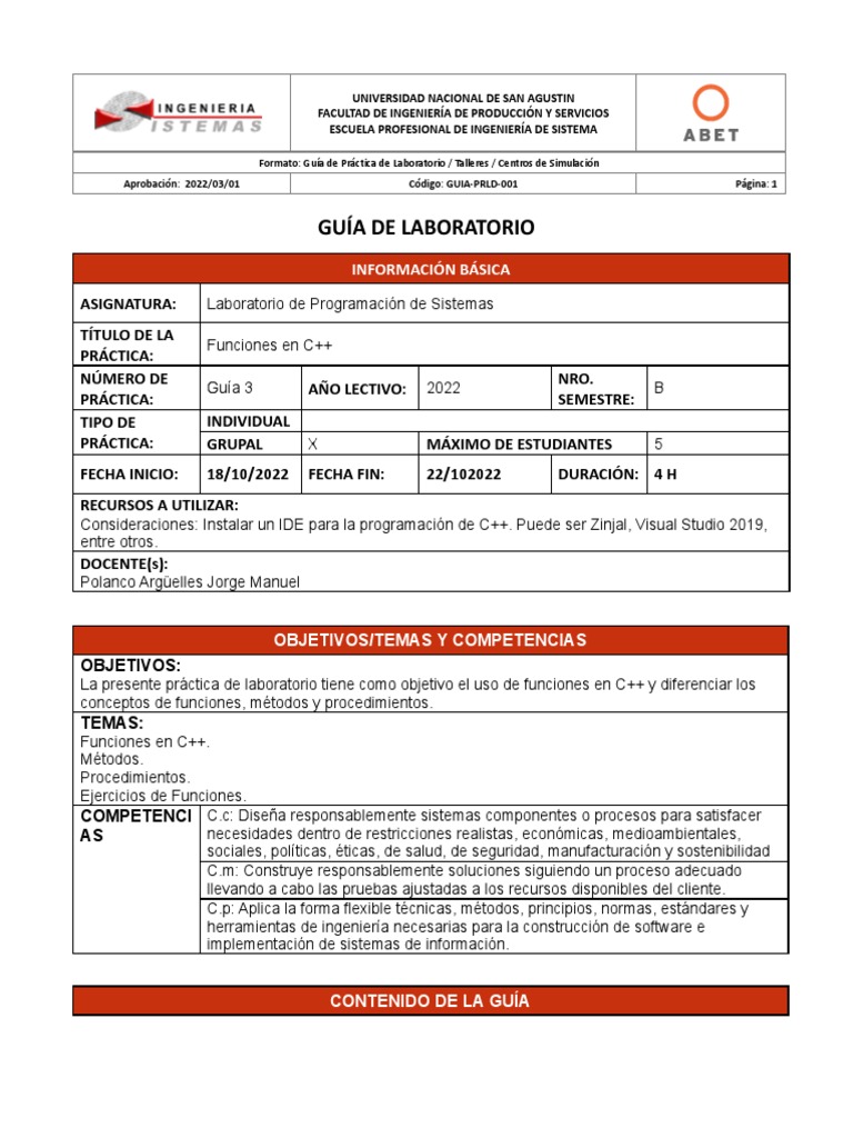 Laboratorio N3 System Programming | PDF | C ++ | Desarrollo de software Laboratorio N3 System Programming | PDF | C ++ | Desarrollo de software