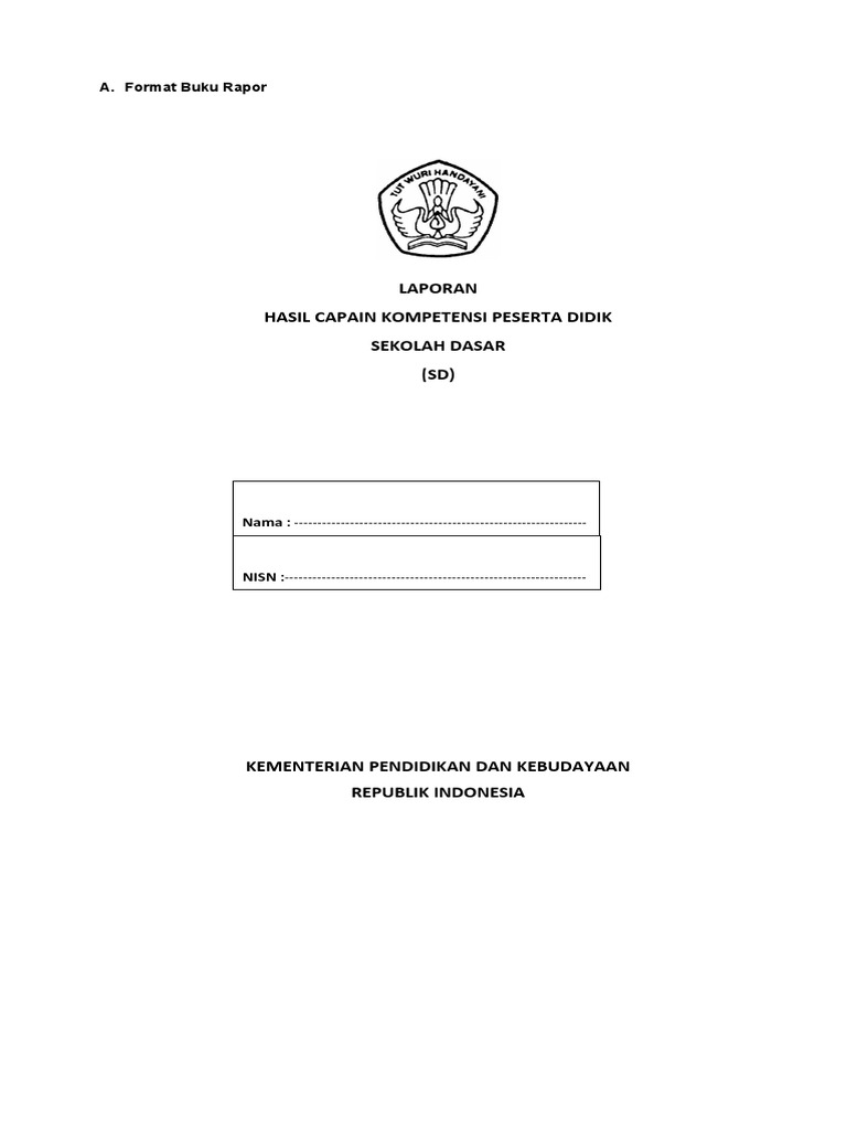 Format Buku Rapor | PDF