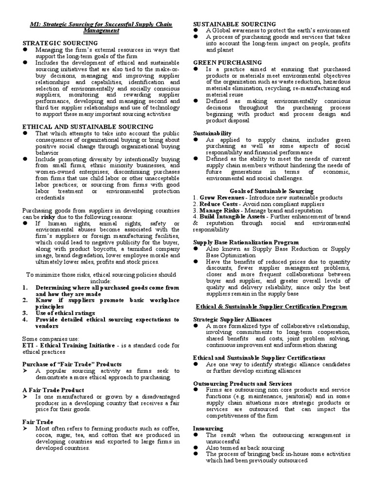LSCM Midterm Reviewer | PDF | Supply Chain | Forecasting