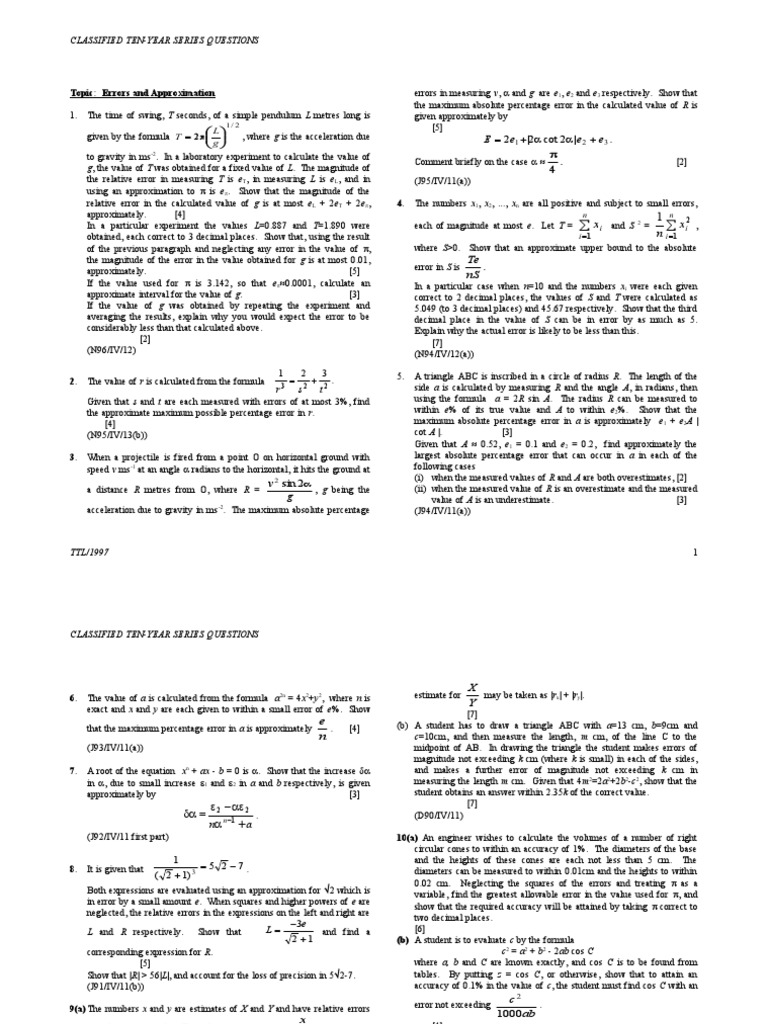 Numerical Analysis Errors Pdf Significant Figures Accuracy And Precision 2919